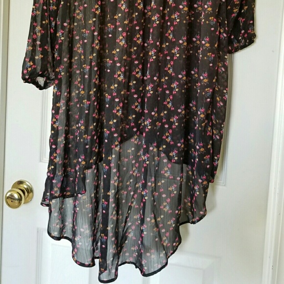 Xhilaration | Tops | Xhiliration Long Sheer Floral Maxi Duster | Poshmark